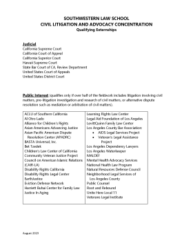 Concentrations & Customizations | Southwestern Law School